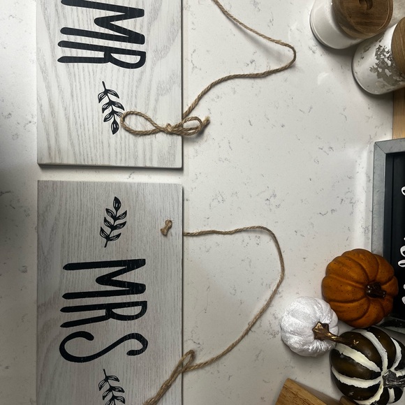 Wall Decor | Rustic Mr Mrs Hanging Signs | Poshmark